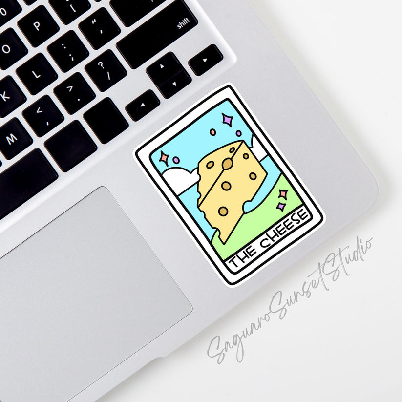 The Cheese Tarot Card Sticker – Saguaro Sunset Studio, LLC.